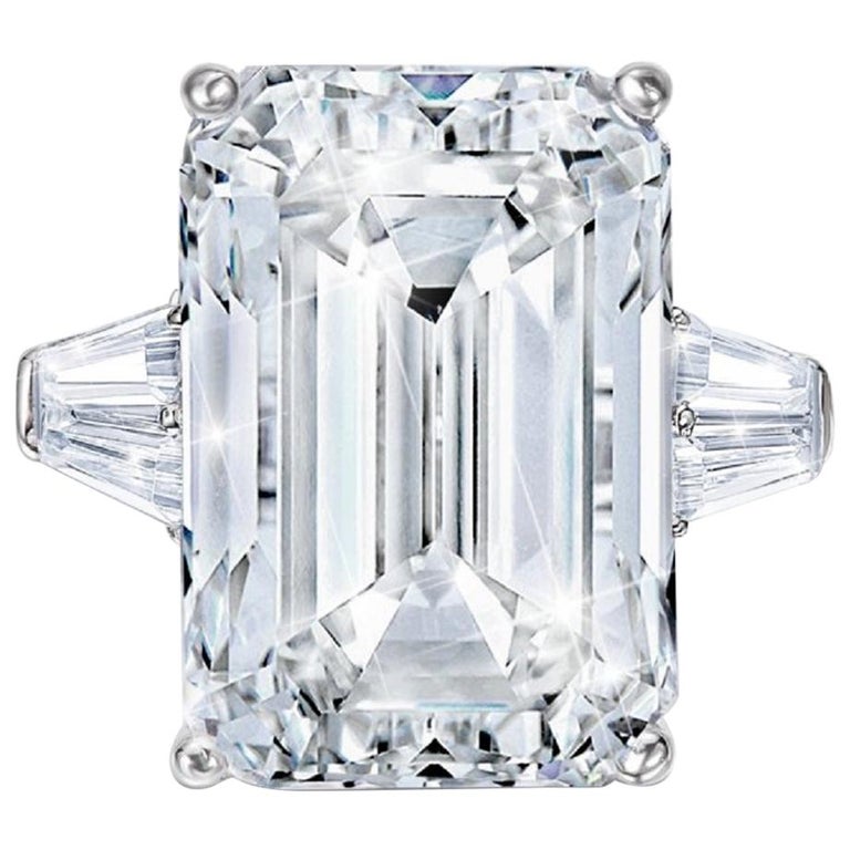 GIA Certified 9 Carat Emerald Cut Diamond VS1 Clarity E Color Triple Ex ...