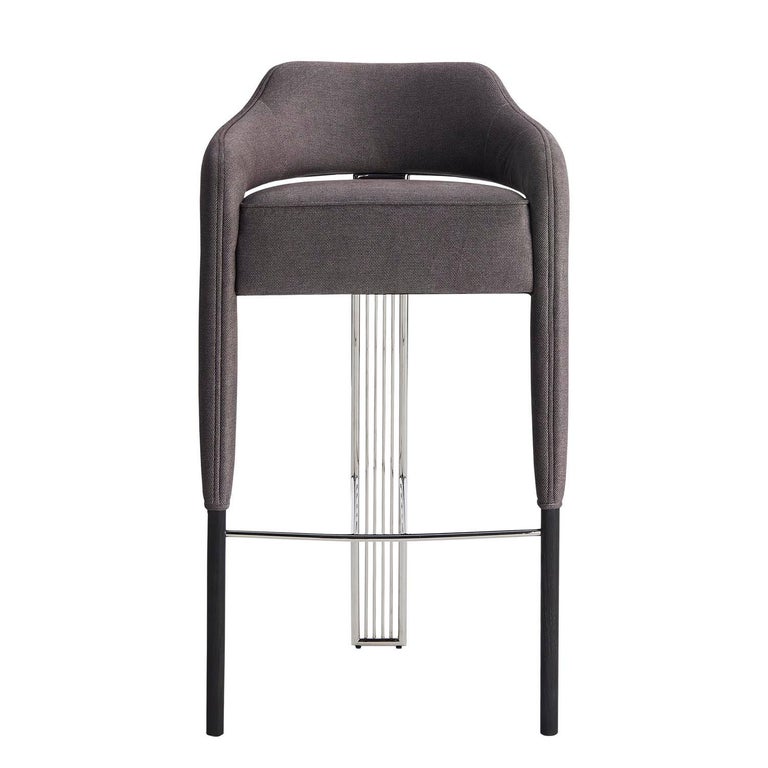 INVICTA II Bar Stool with Stainless Steel rear leg For Sale at 1stDibs