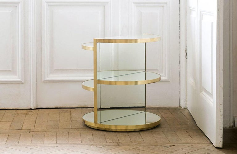 Invisible Mirror Side Table By Rooms Studio For Sale at 1stDibs