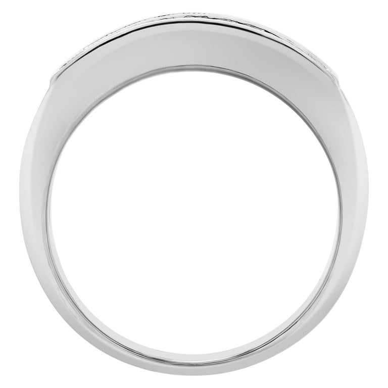 Invisible Set Princess Cut Diamond Ring in 14k White Gold For Sale at ...