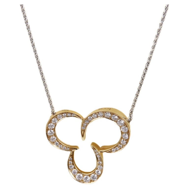 IO SI 18K Rose Gold Diamond Necklace For Sale at 1stDibs