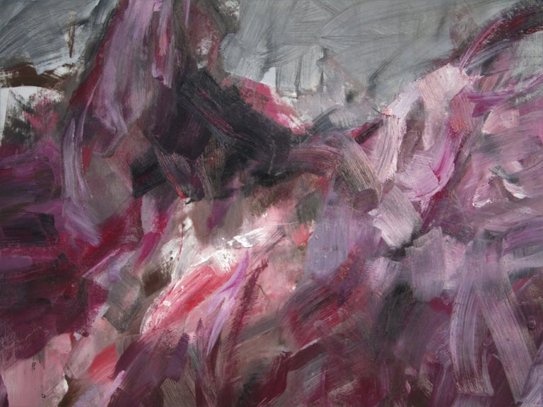 Ioana Baltan - Irrational 5 abstract, oil on canvas, red, abstract ...