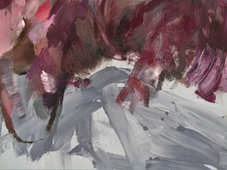 Ioana Baltan - Irrational 5 abstract, oil on canvas, red, abstract ...