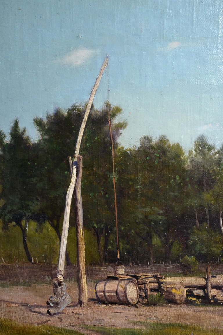 Сountryside landscape Well pole or Shadoof Acknowledged Polish-Russian ...
