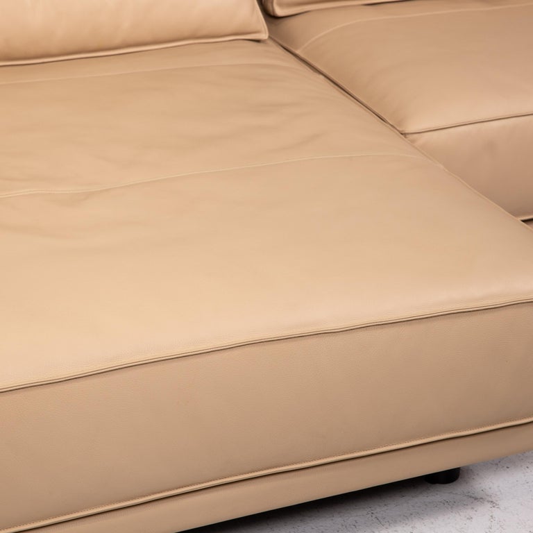 IP Design Cube Lounge Leather Corner Sofa Beige Sofa Couch For Sale at ...