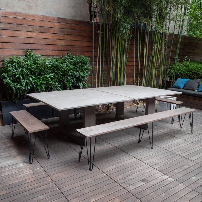 Ipe and Black Iron Hairpin Leg Bench, Long For Sale at 1stDibs | ipe ...