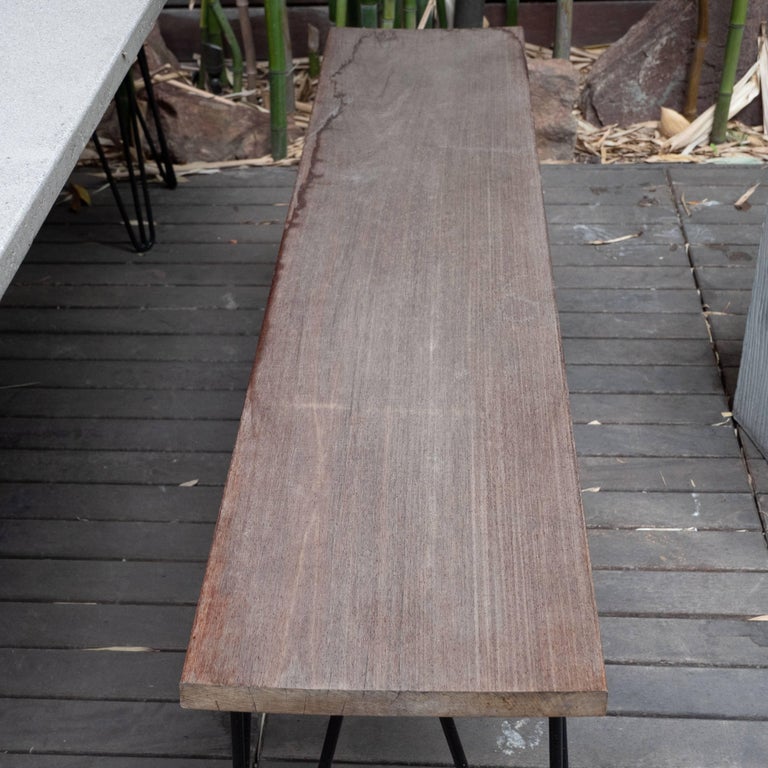 Ipe and Black Iron Hairpin Leg Bench, Long For Sale at 1stDibs | ipe ...