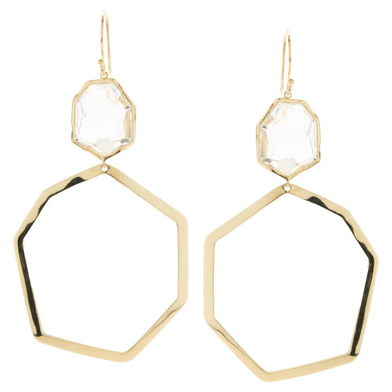 Ippolita 18 Karat Yellow Gold Rock Candy Crystal Open Drop Earrings at ...
