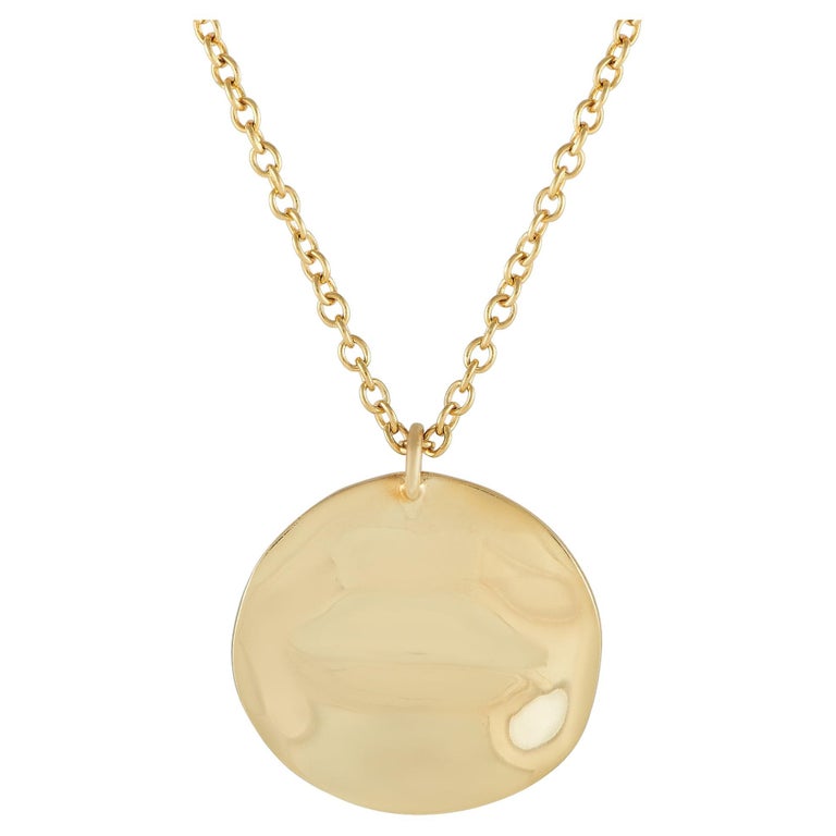 Ippolita 18K Yellow Gold Disc Pendant Necklace For Sale at 1stDibs