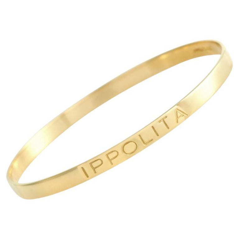 Ippolita 18k Yellow Gold Flat Bangle Bracelet For Sale at 1stDibs