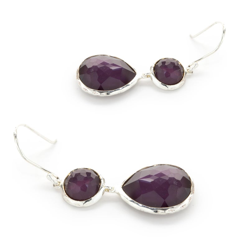 Ippolita Sterling Silver Purple Mother of Pearl Rock Candy Crystal Drop ...