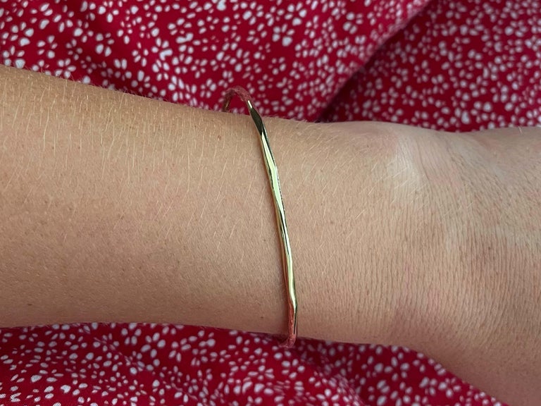 Ippolita Thin Faceted Bangle in 18K Gold at 1stDibs