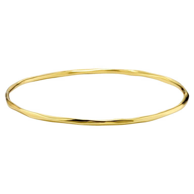 Ippolita Thin Faceted Bangle in 18K Gold at 1stDibs