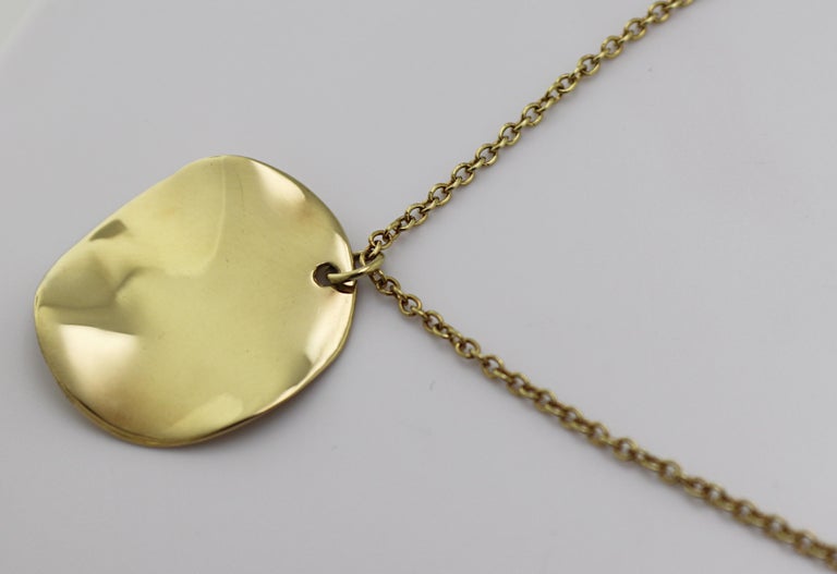 Ippolita Yellow Gold “Wavy Disc” Pendant-Necklace For Sale at 1stDibs