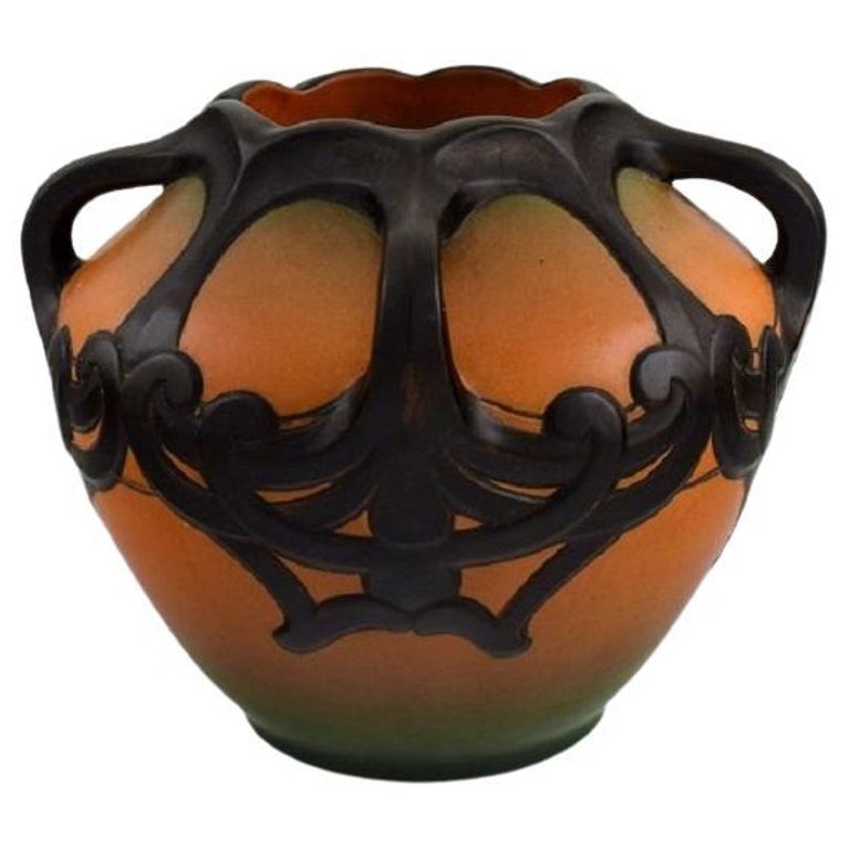 Ipsen''s, Denmark, Art Nouveau Vase in Hand-Painted Glazed Ceramics ...