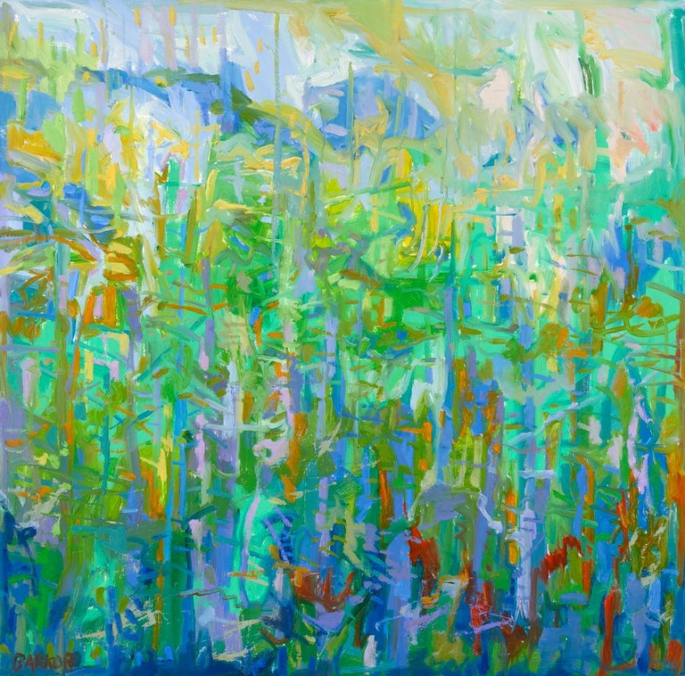Ira Barkoff - "Forest Series - Blue Light" - - Romantic, American Monet ...