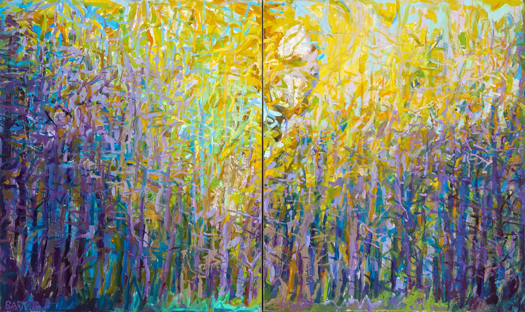Ira Barkoff - "Forest Series - Blue Light" - - Romantic, American Monet ...