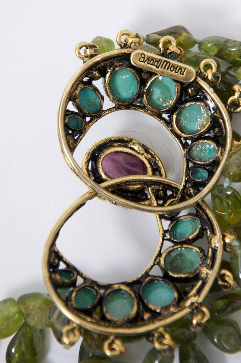 Iradj Moini Amethyst, Turquoise, and Peridot Necklace For Sale at 1stDibs