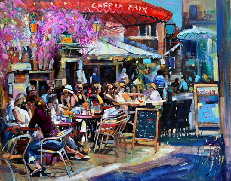Georgian Contemporary Art by Irakli Chikovani - Café La Paix For Sale ...