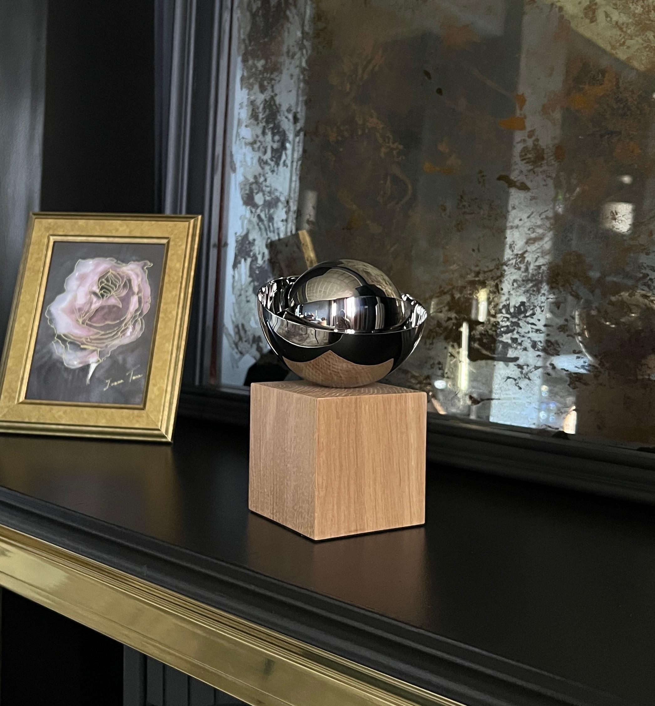 IRENA TONE - Original Sculpture ROSE Steel and French oak wood at ...