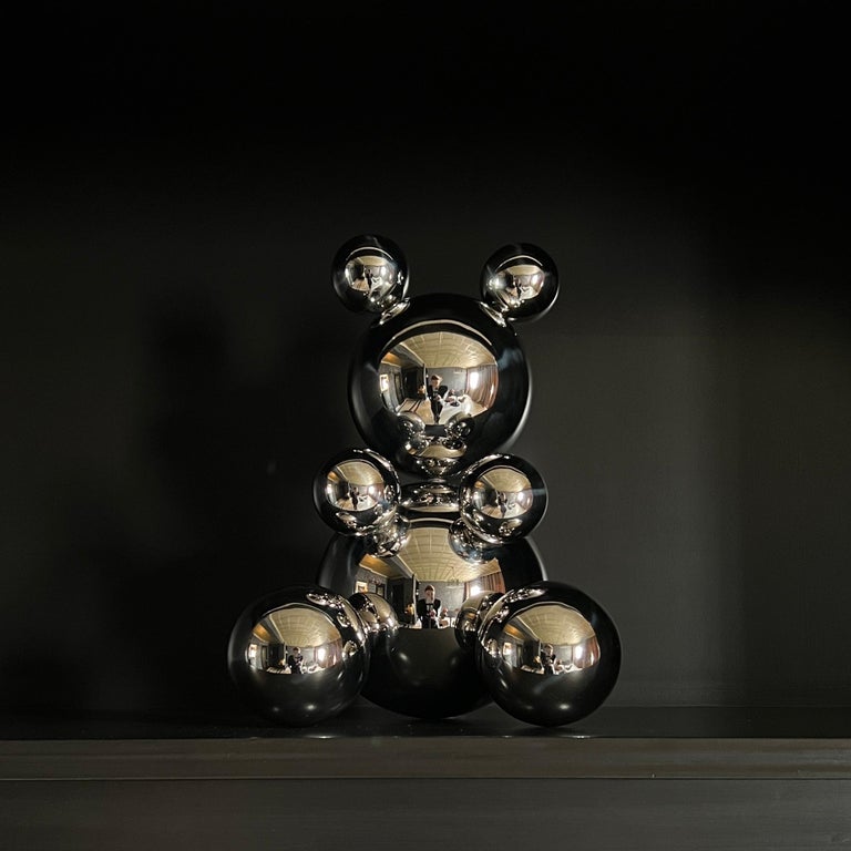 IRENA TONE - Middle Stainless Steel Bear 'Lucas' Sculpture Minimalistic ...