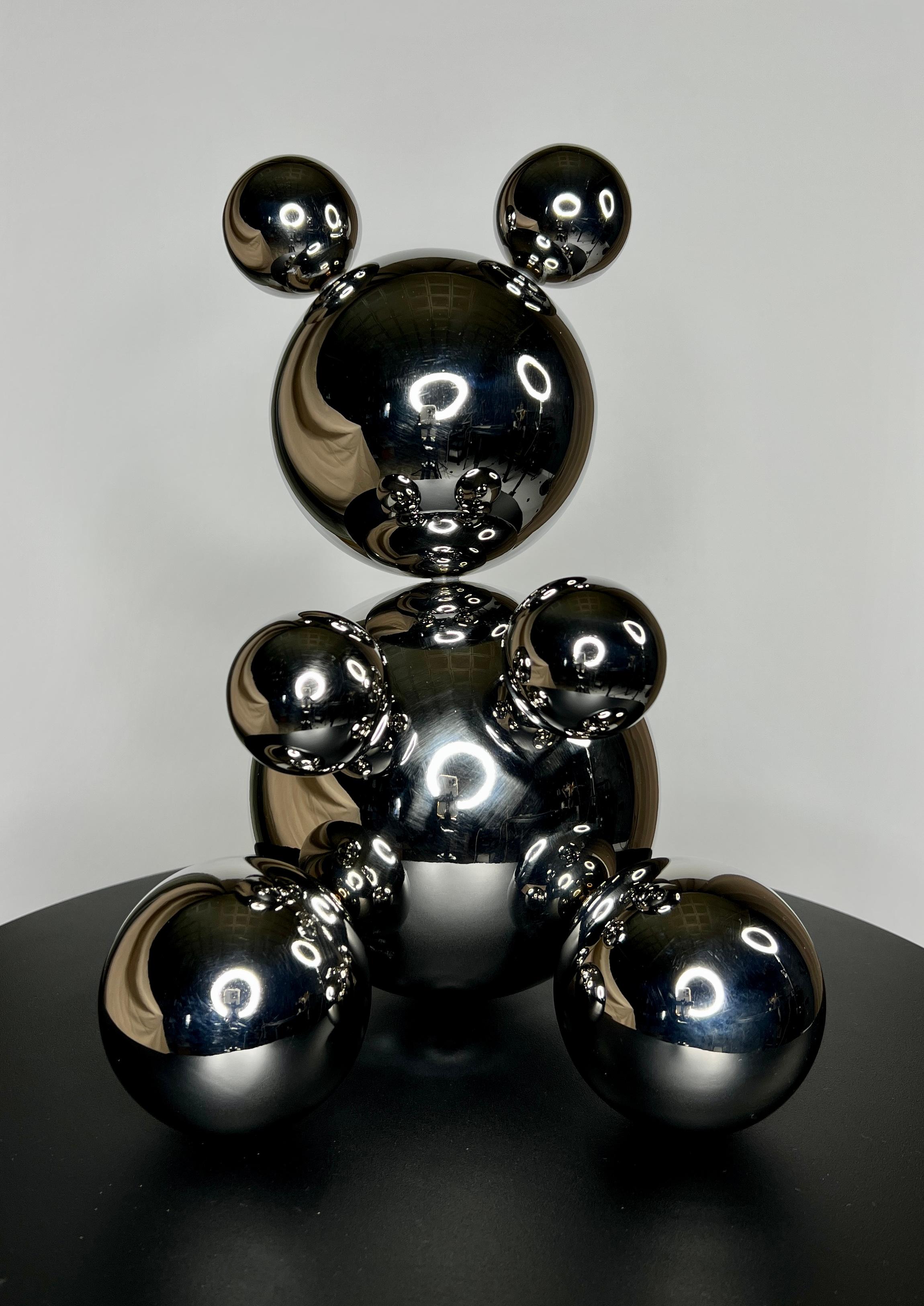 IRENA TONE - Middle Stainless Steel Bear 'Lucky' Sculpture Minimalistic ...