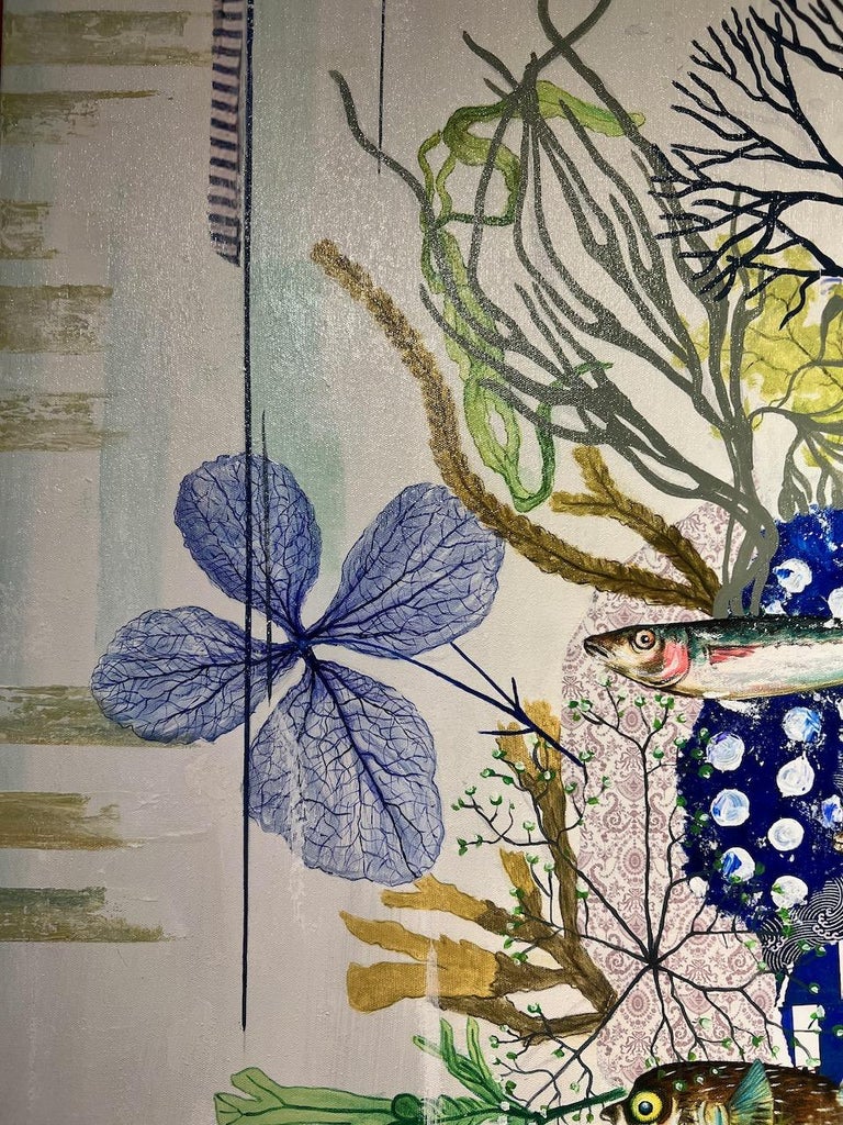 Irene Hoff - "High Vibes" Black woman with blue and green marine life ...