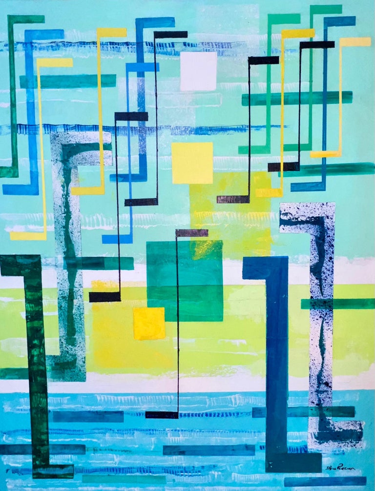 Irene Rice Pereira - Abstract Non-Objective 1950s Oil Mid 20th Century ...