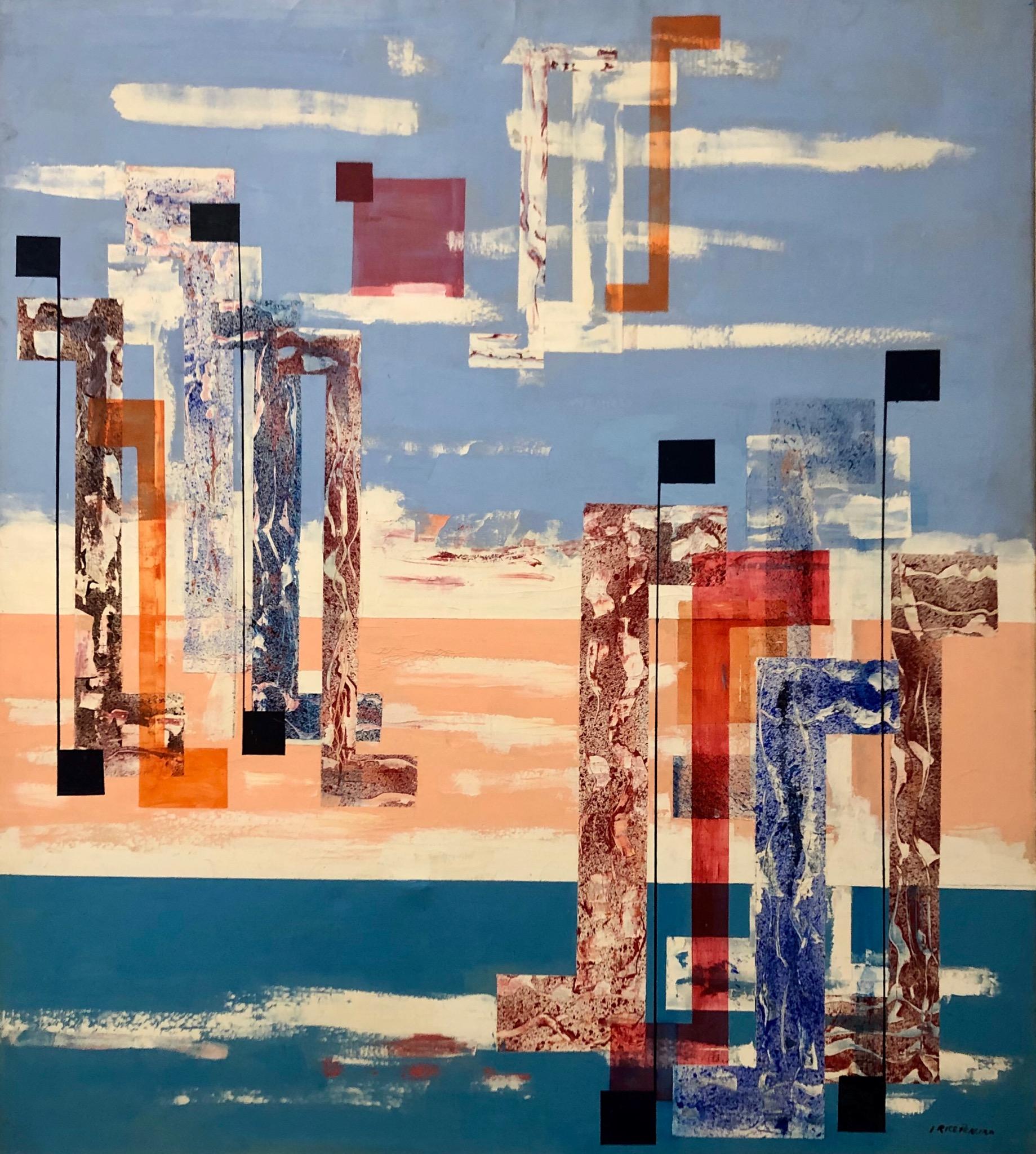 Irene Rice Pereira - Seeds of Fire, Oil on Canvas For Sale at 1stDibs