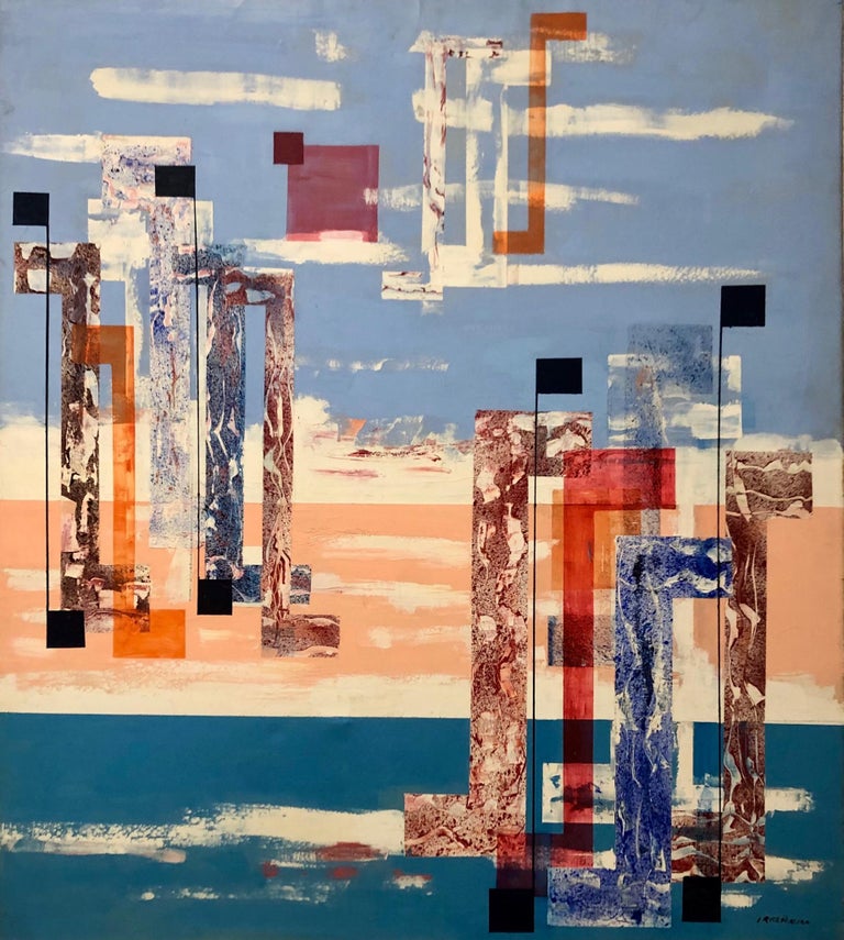 Irene Rice Pereira - Seeds of Fire, Oil on Canvas For Sale at 1stDibs