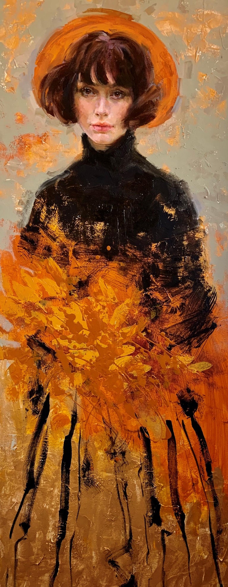 Irene Sheri - "Amber," Oil painting For Sale at 1stDibs