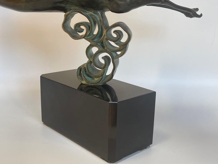 Irénée Rochard Bronze Art Deco Stork For Sale at 1stDibs
