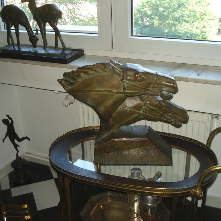 Ireneè Rochard Horse Heads in Motion, Sculpture, Reveyrolis, France For ...