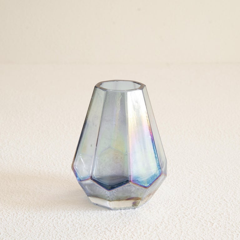 Iridescent Art Deco Glass Vase, 1930s For Sale at 1stDibs