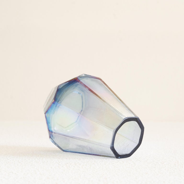 Iridescent Art Deco Glass Vase, 1930s For Sale at 1stDibs