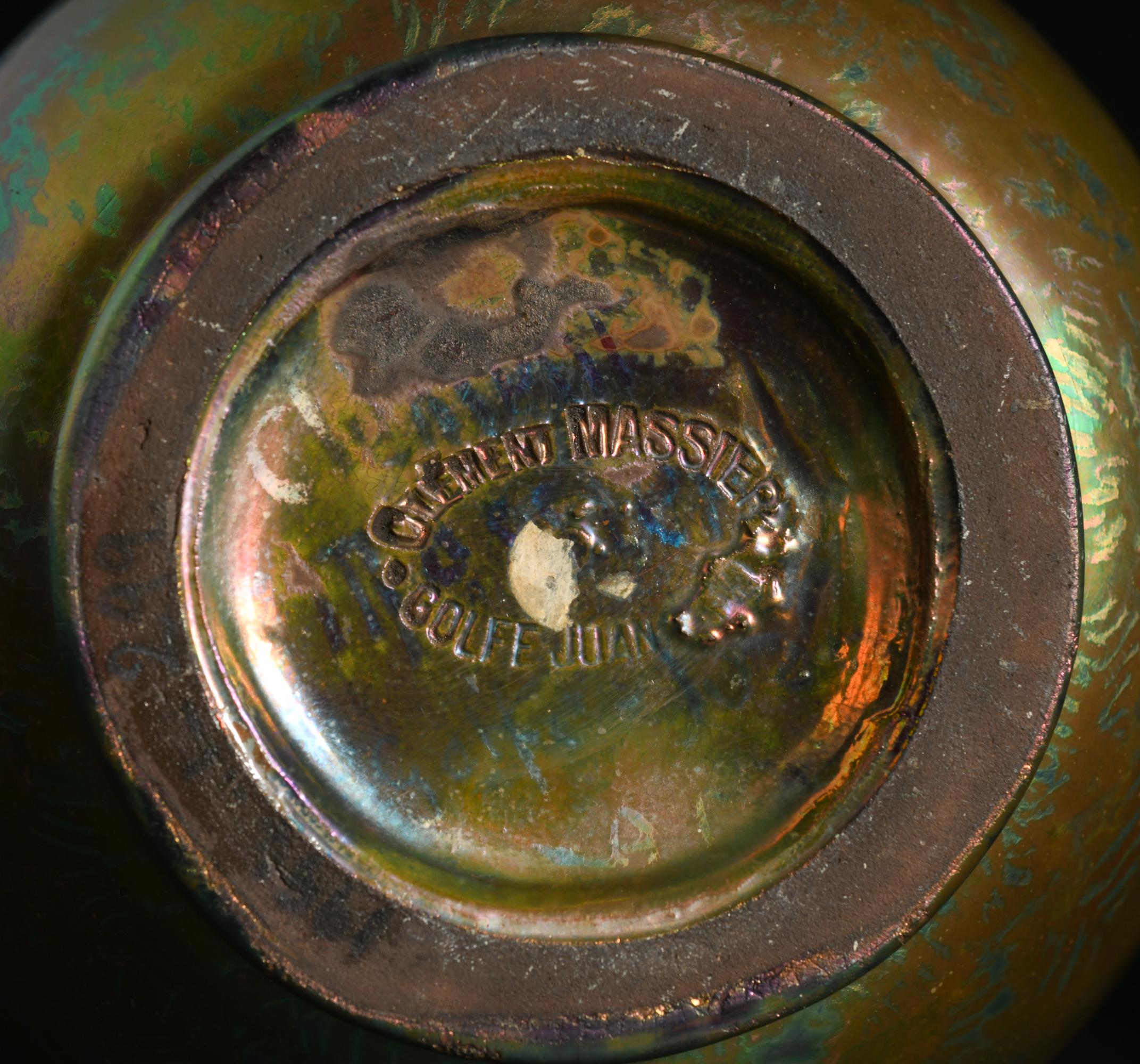 Iridescent Art Nouveau Landscape Vase by Clement Massier at 1stDibs ...