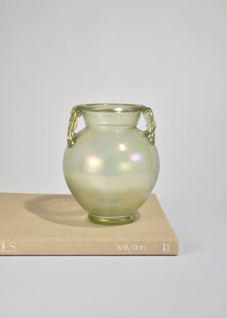 Iridescent Green Vessel For Sale at 1stDibs