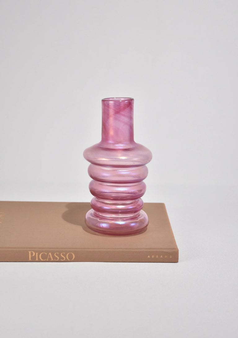 Iridescent Pink Vase For Sale at 1stDibs