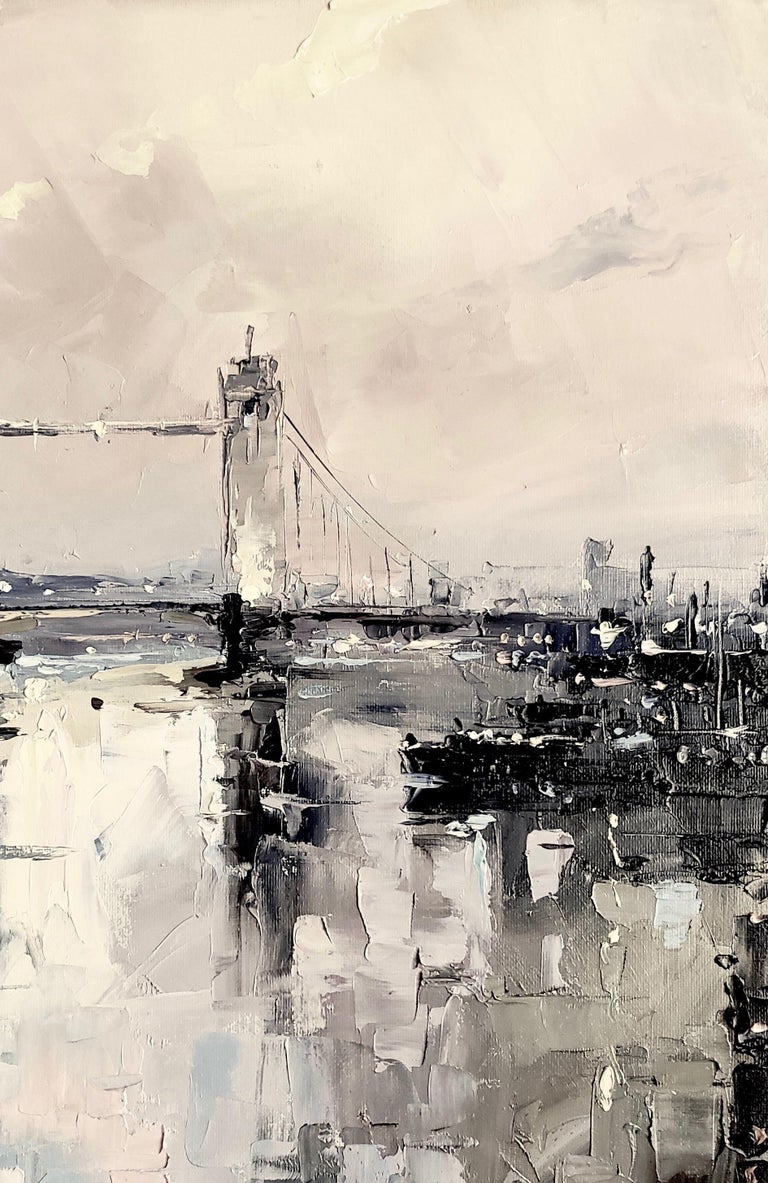 Irina Alexandrina - TOWER BRIDGE. LONDON, Painting, Oil on Canvas For ...
