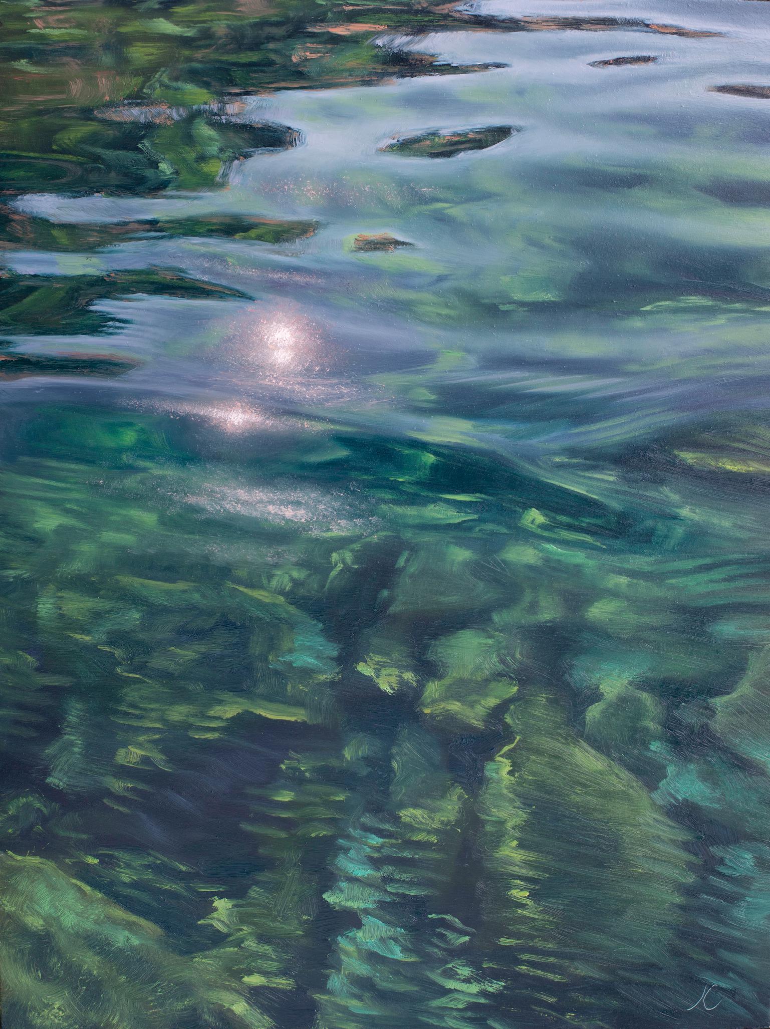 Irina Cumberland - Clear Lake II - ocean patterns original painting ...