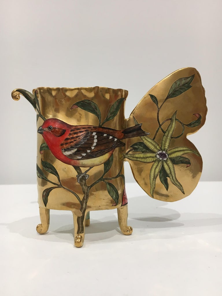 Irina Zaytceva - Butterfly Girl Cup, Contemporary Porcelain Sculpture ...
