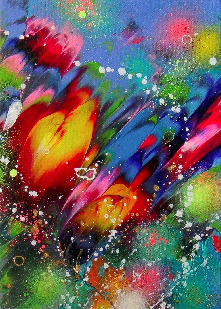 Irini Karpikioti - EVENING AWAKENING, Painting, Acrylic on Canvas For ...