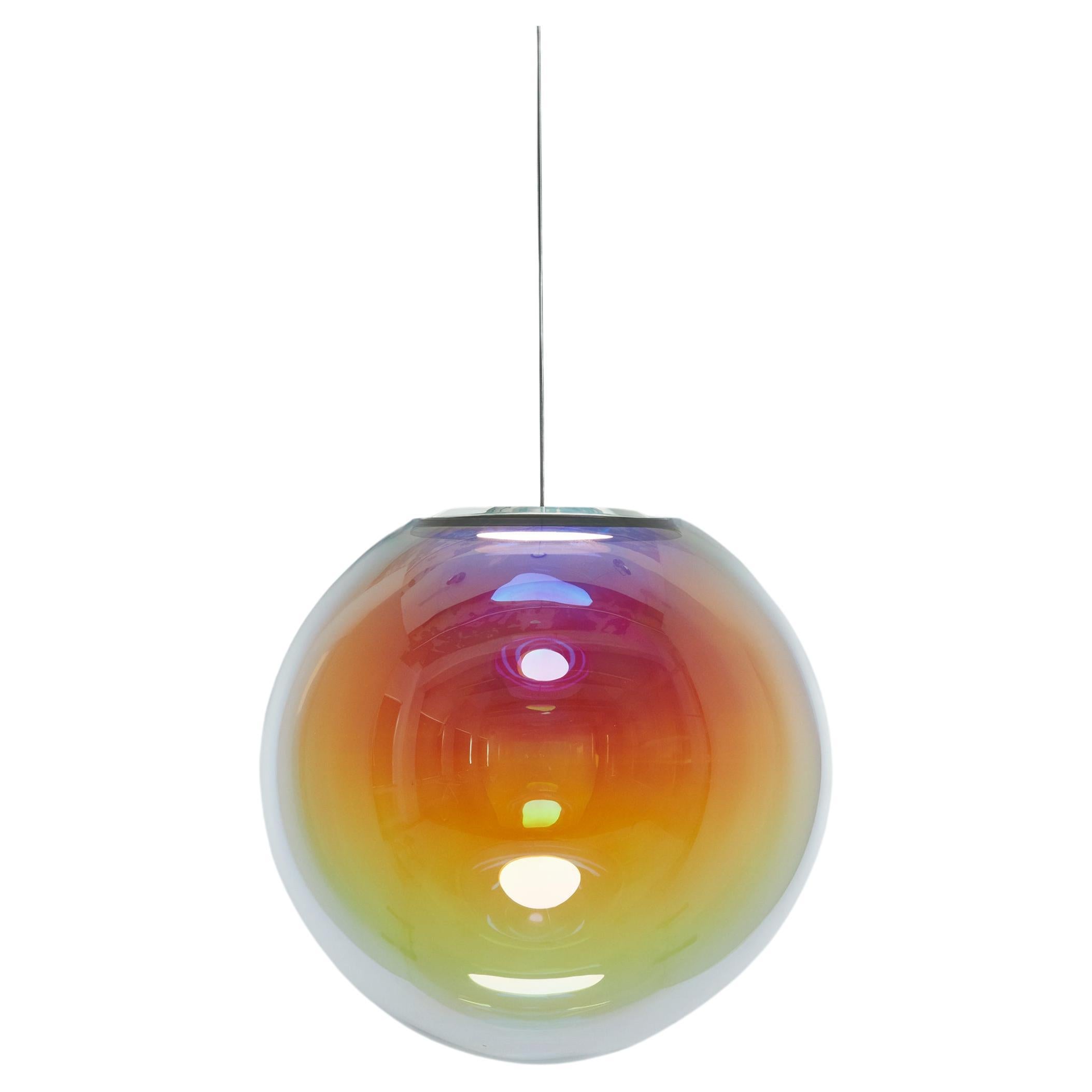 Glass Pendant Light "Iris Globe" 50 cm, Sebastian Scherer for NEO/CRAFT ...