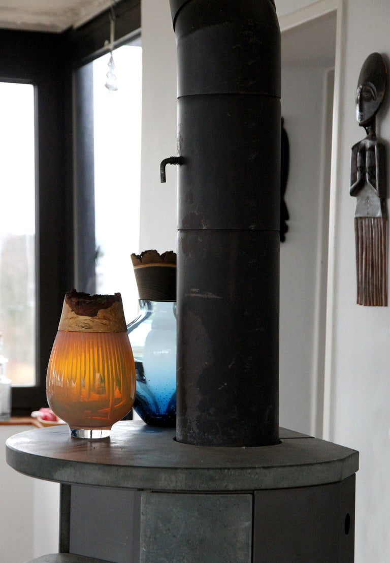 Iris Amber Frida with Cuts Stacking Vessel, Pia Wüstenberg For Sale at ...