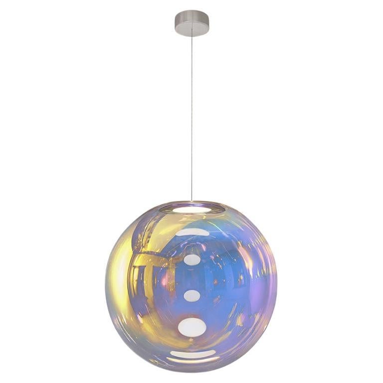 Iris Globe Pendant Lamp 45 cm Gold Indigo Steel, Sebastian Scherer NEO ...