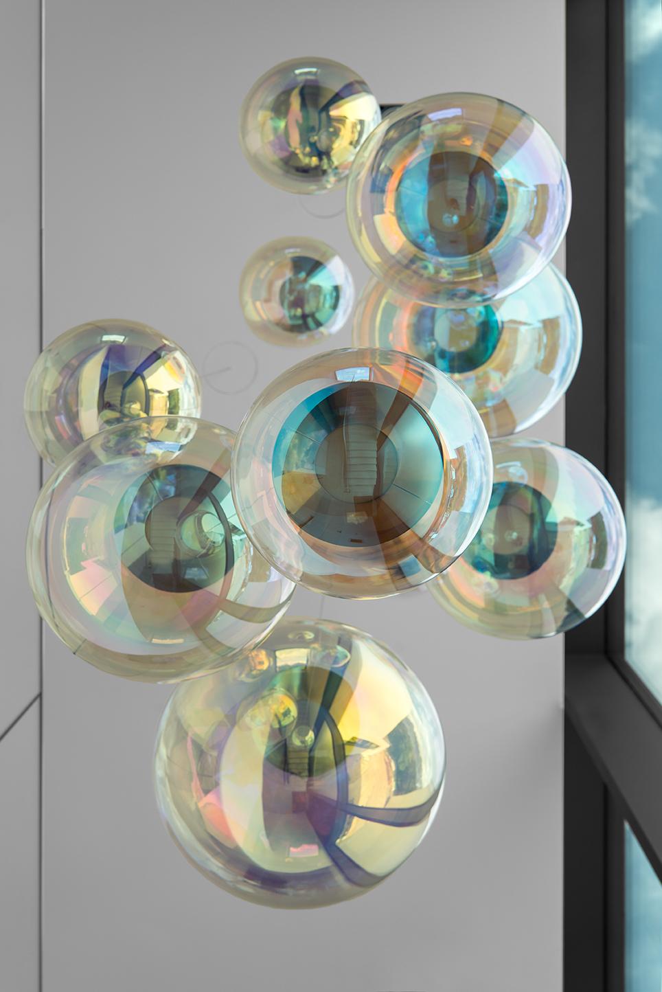 Iris Pendant Light in Crystal Glass and Aluminum For Sale at 1stDibs
