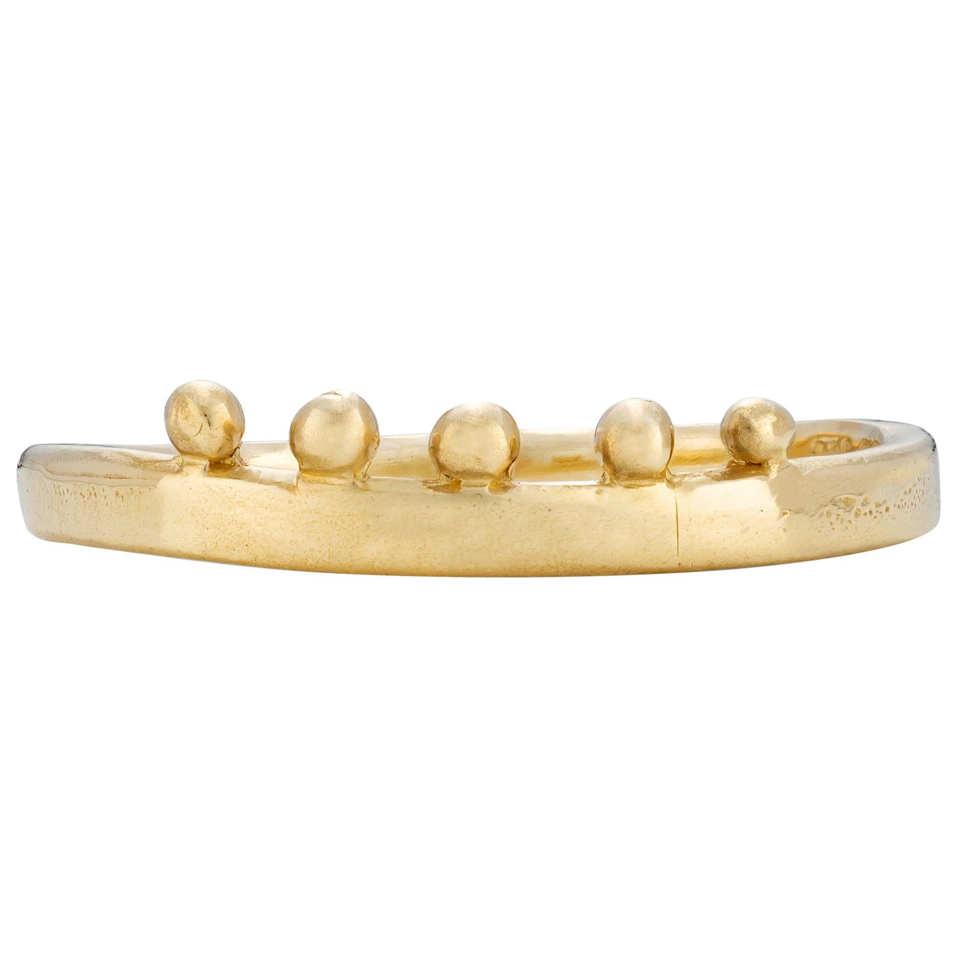 Vintage Gold Ring 18 Karat Curb Chain Link Stacking Band Chunky Yellow ...