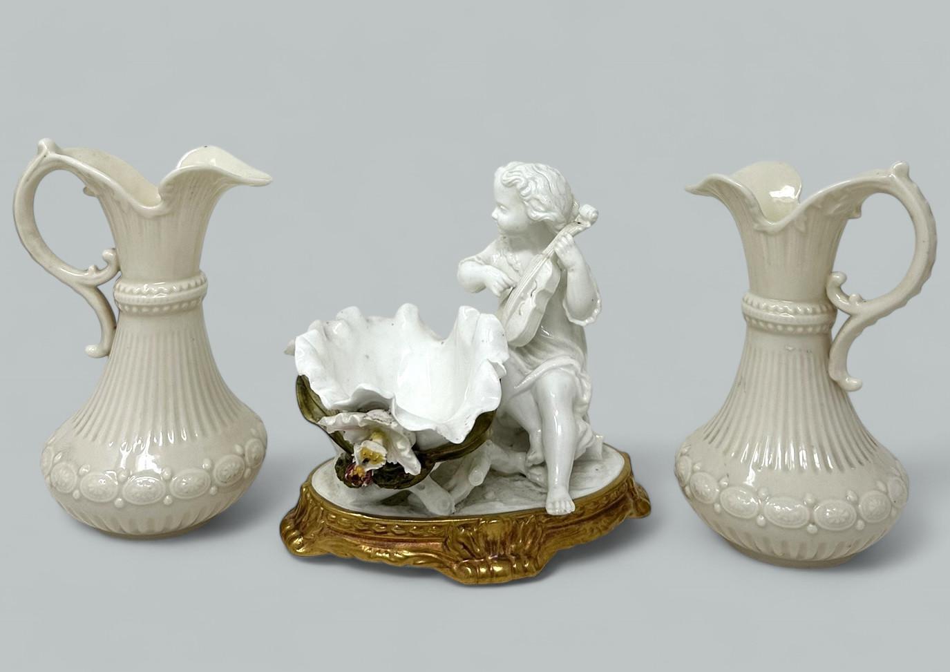 Irish Belleek Porcelain Aberdeen Pitcher Moore Porcelain Centerpiece ...