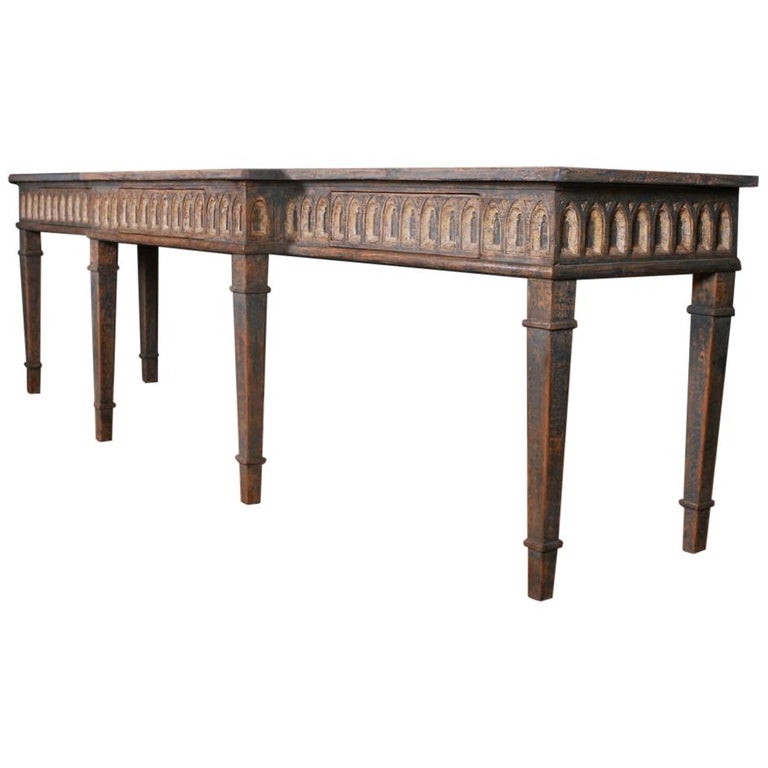 Irish Breakfront Console Table at 1stDibs