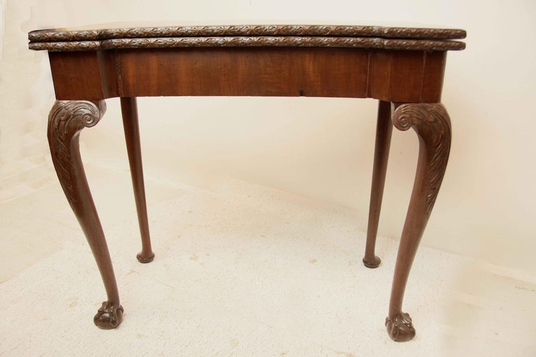 Irish Chippendale Game Table For Sale at 1stDibs